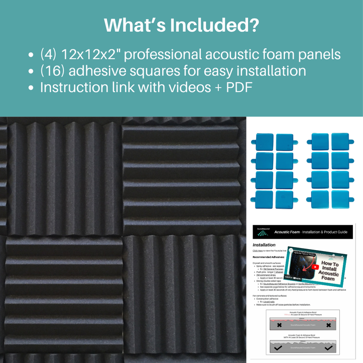 Acoustic Foam Wedge Panels | Echo Reduction & Noise Control – SoundAssured