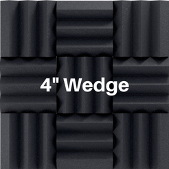 4 Inch Acoustic Foam Wedge Style Panels - 13 Color Options – SoundAssured