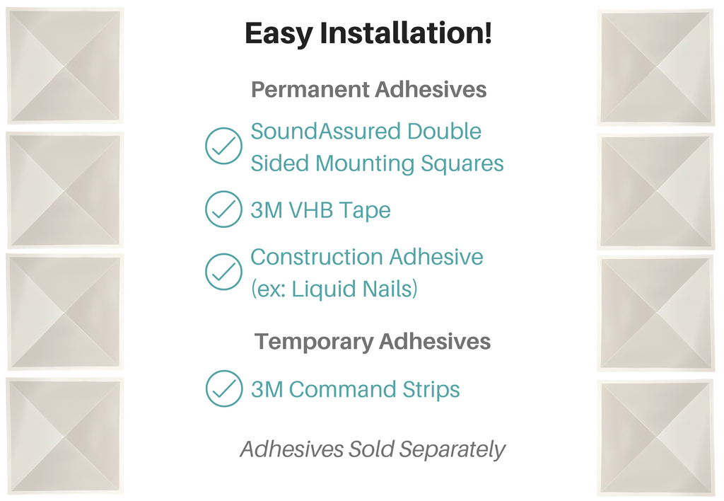 Big Pyramid Diffuser Panels - 12 Pack - PVC - White Color - 3D Wall And ...