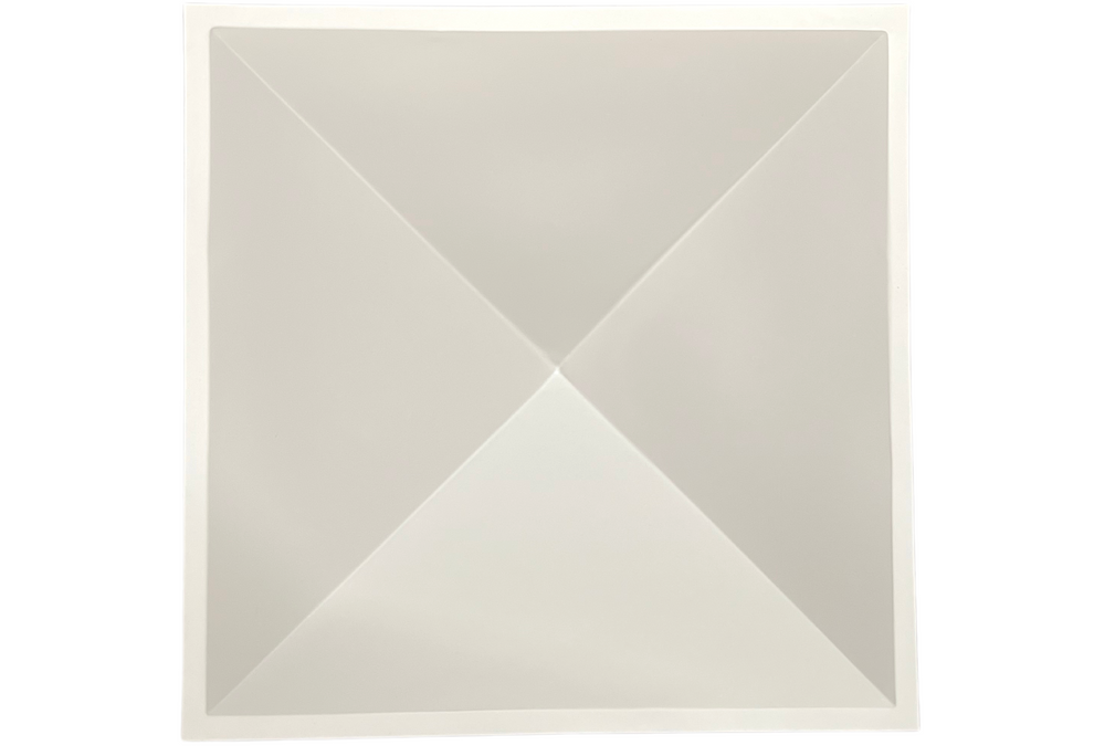 Big Pyramid Diffuser Panels - 12 Pack - PVC - White Color - 3D Wall An ...