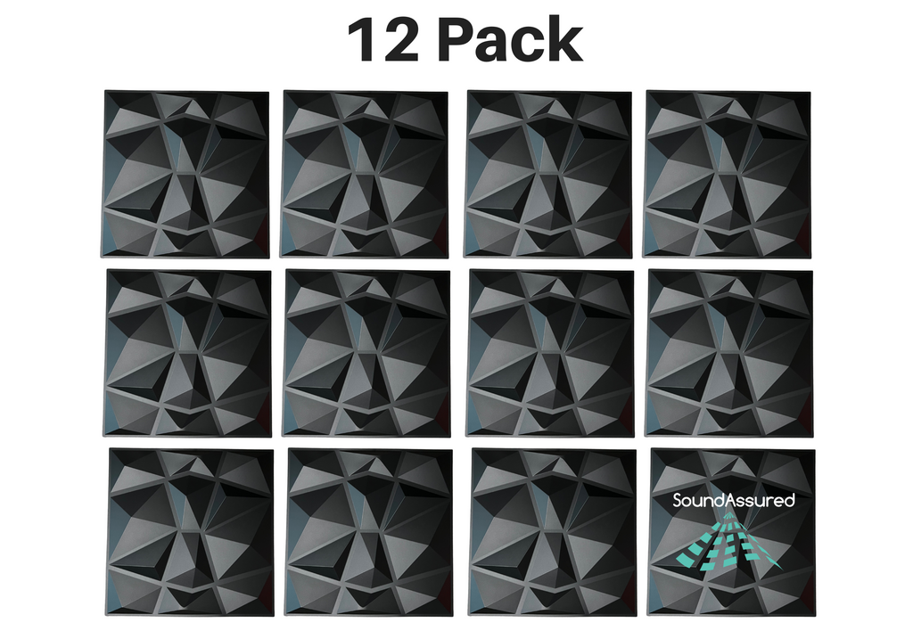 12 Pack - PVC Geometric 3D Wall Panel For Sound Diffusion - Modern 3D ...